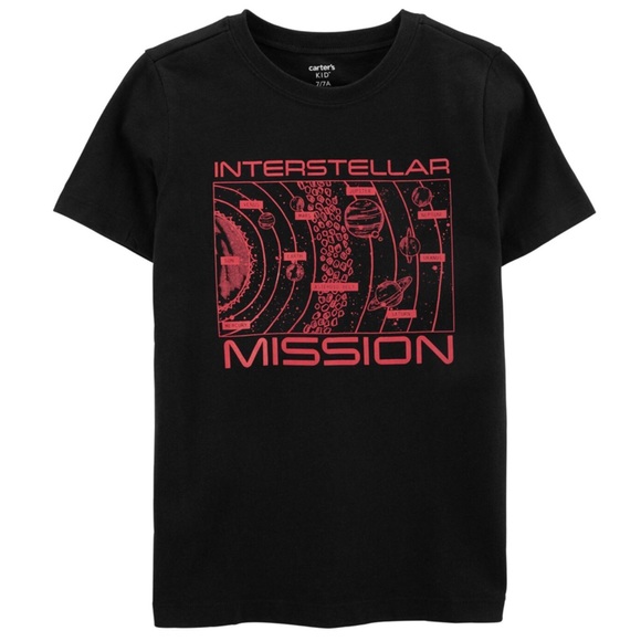 Carter's | Shirts & Tops | Carters Boys Interstellar Space Mission Planets Solar System Tee ...